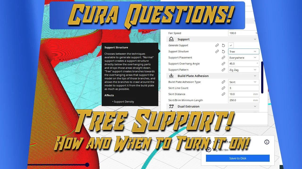 Cura Questions! How and when to turn on Tree Support!