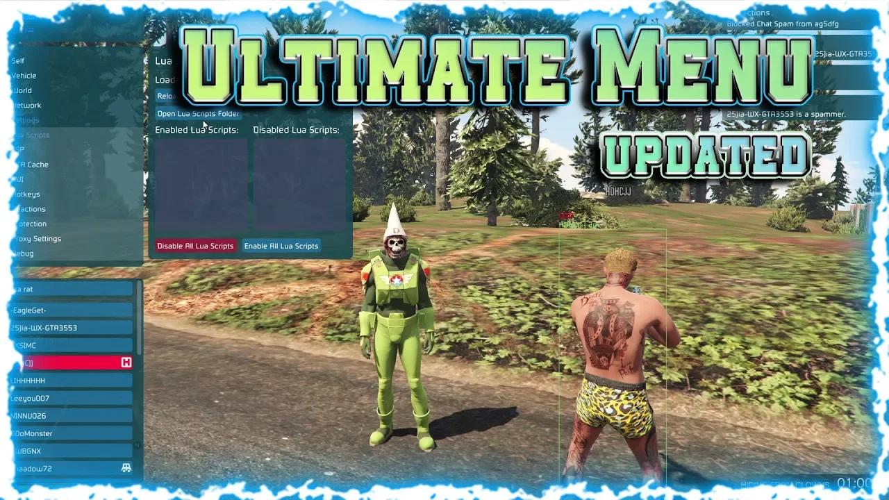 Ultimate Menu Script for Yim Menu Free Menu 1.69 Updated - GTA 5 Online ...