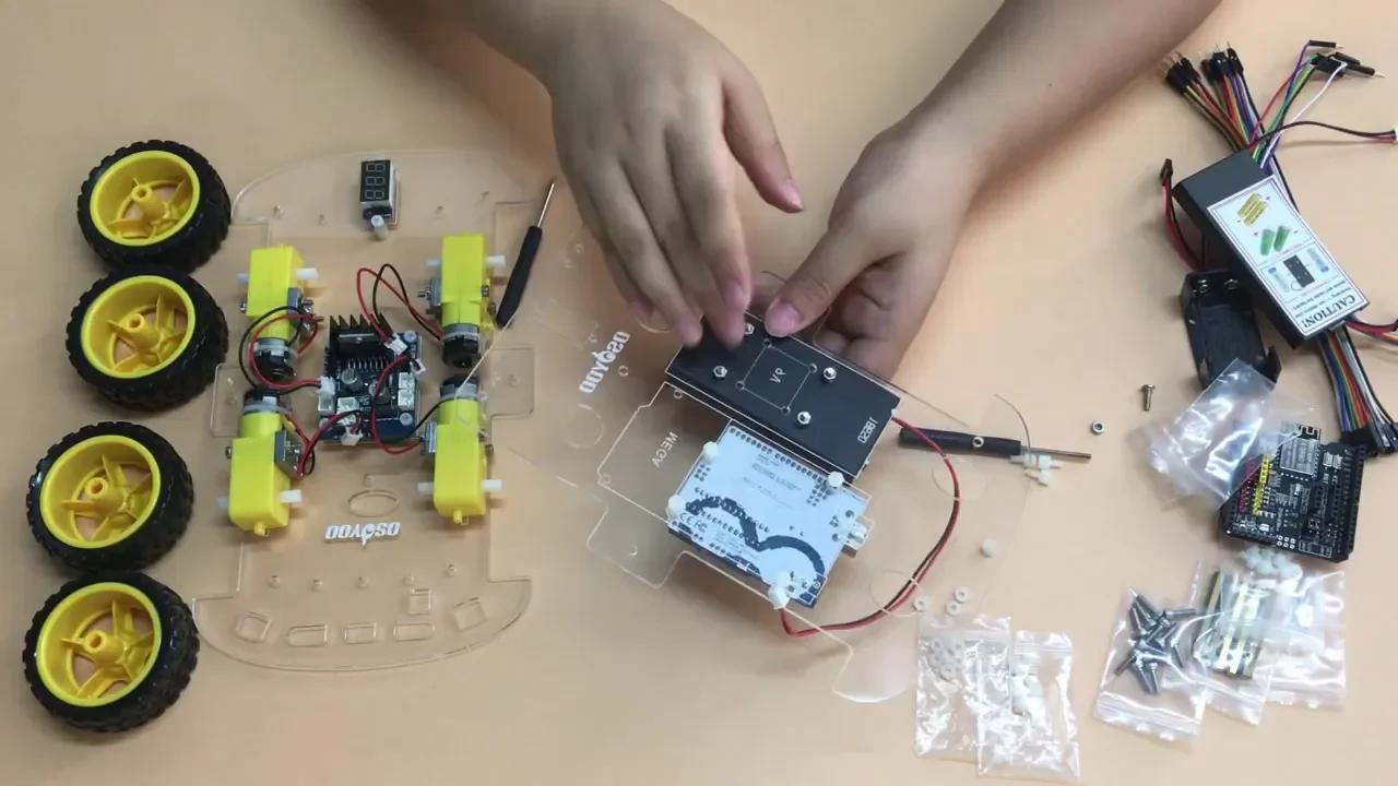 OSOYOO V2.1 Robot Car for Arduino Lesson 1 : Basic robot car assembly