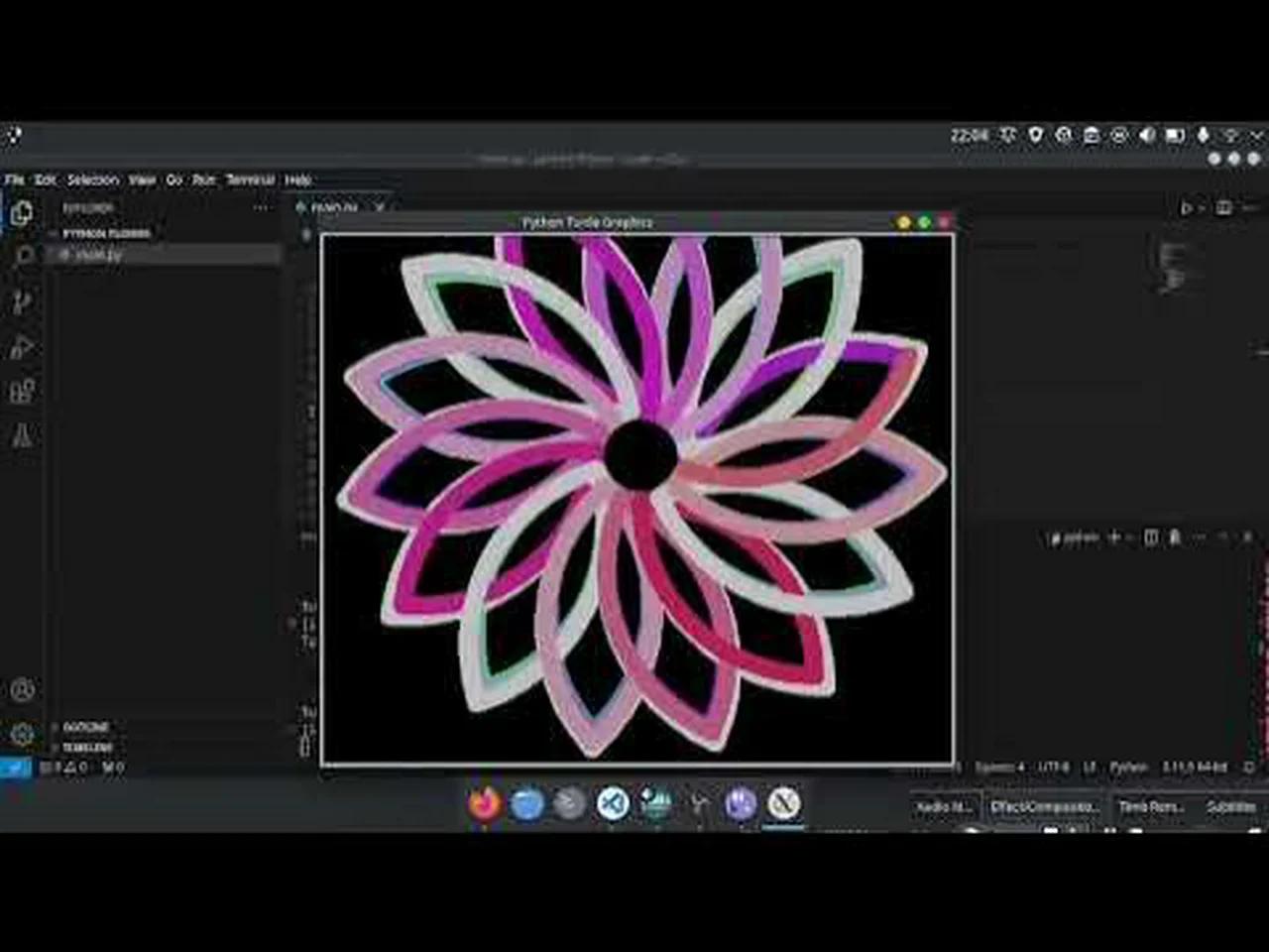 Python Tutorial How To Create Flower With Python Turtle 