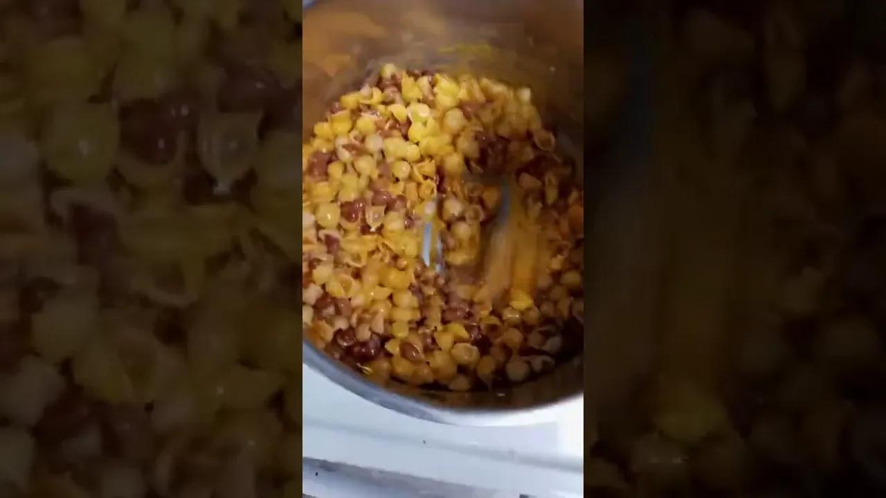 Making Mac Cheese Chili Beans the low fat way