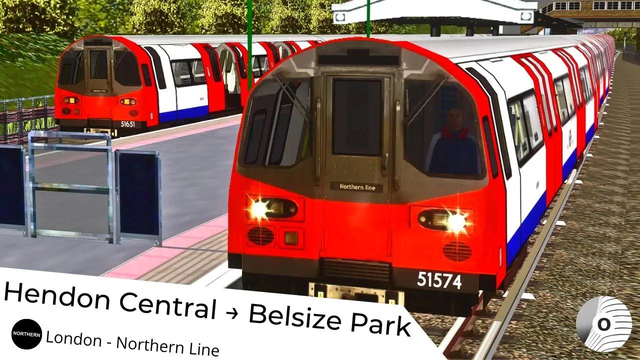 OpenBVE - HENDON CENTRAL to BELSIZE PARK (London Underground - Northern ...
