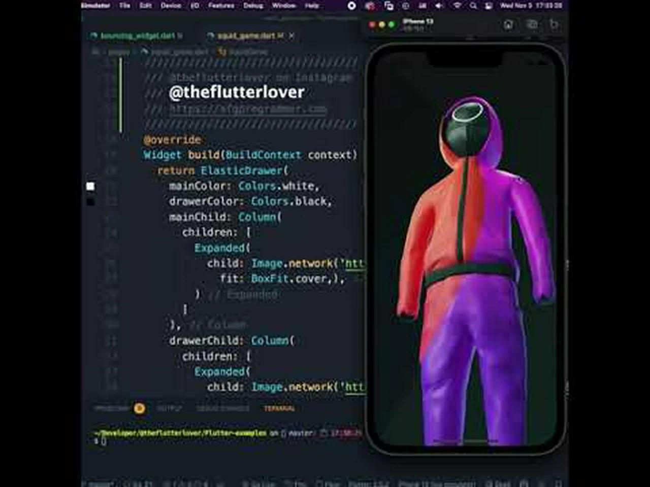 Flutter UI | Elastic Drawer Package Example #shorts