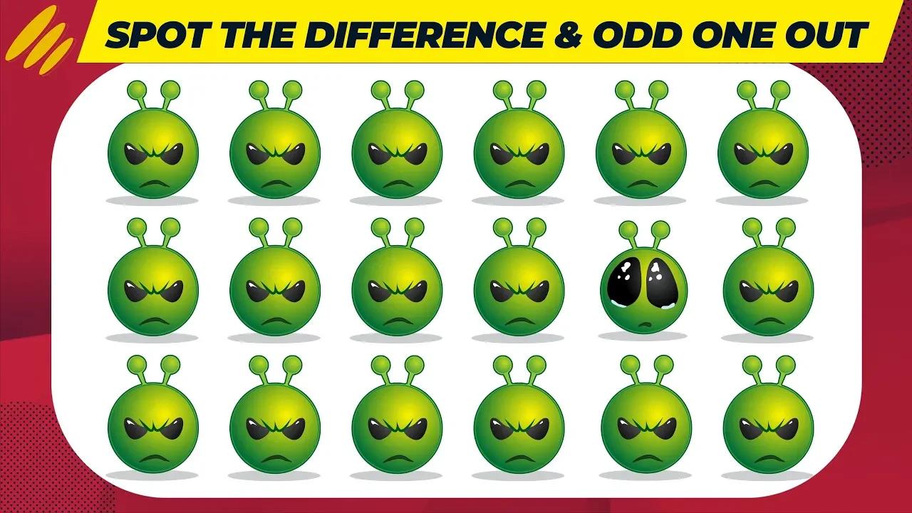 Find The Odd Emoji Out Spot The Difference Emoji Quiz Find The