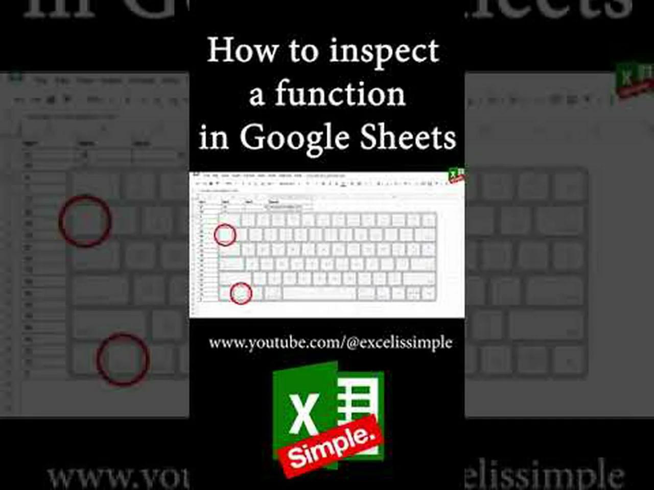 Quick hack to Inspect a function in google sheets #googlesheets # ...
