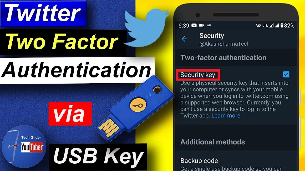 Twitter log in two factor authentication using USB Yubikey security key ...