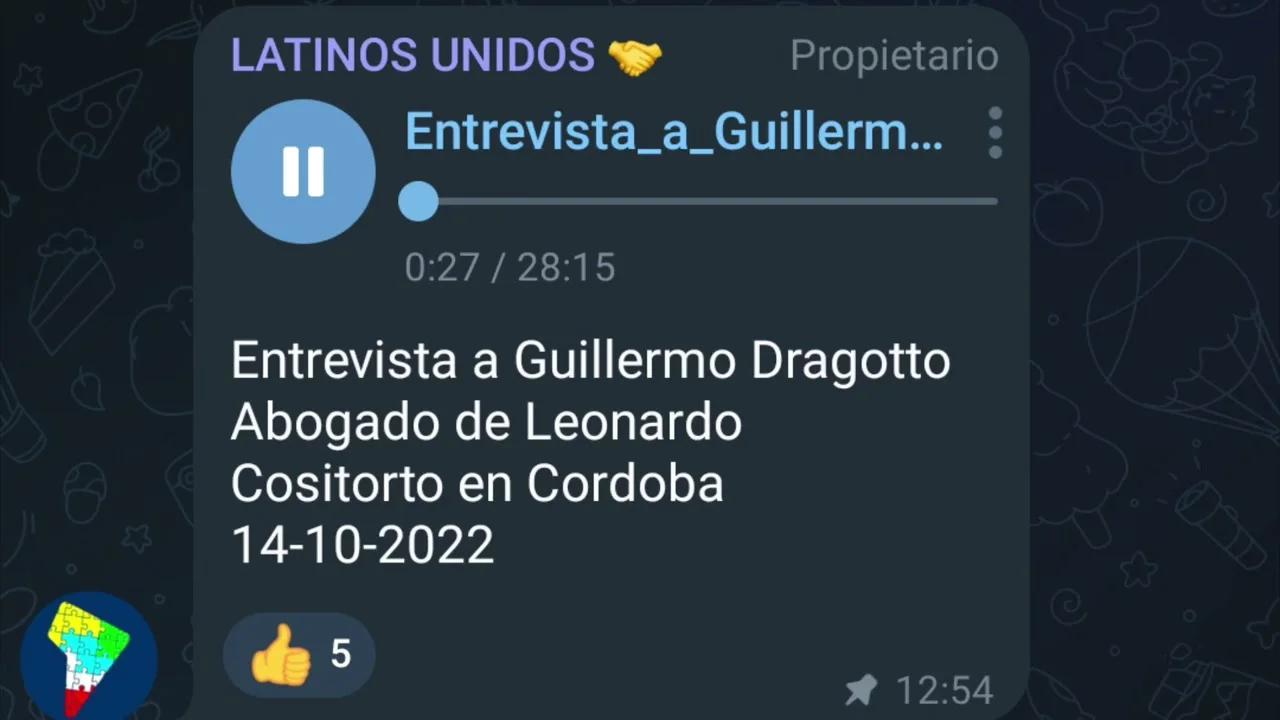 Guillermo Dragotto en el programa de Rafael De Martino