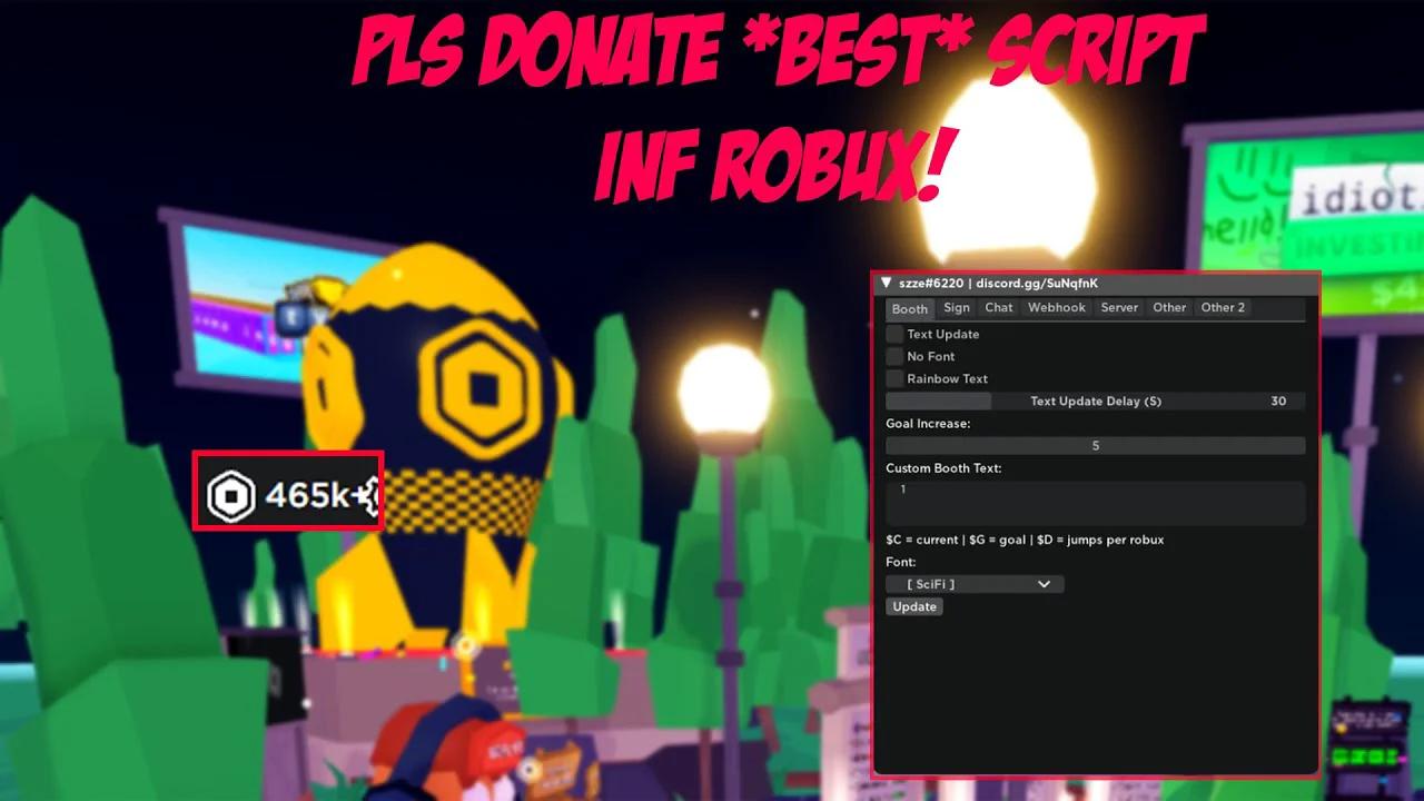 [BEST] PLS DONATE Script FREE | Robux Auto Farm! | Troll People | INF ...