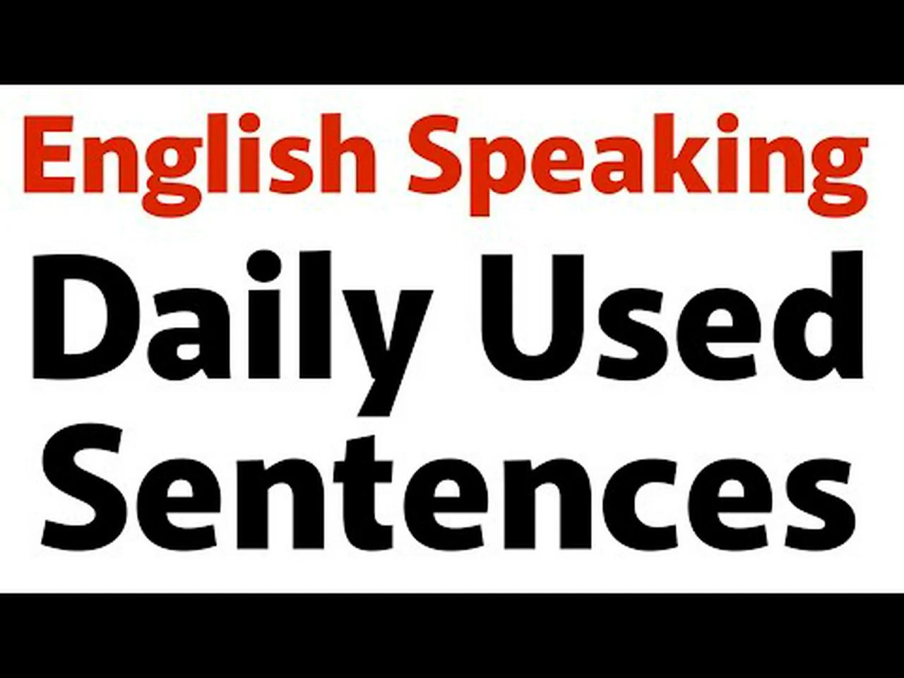 Daily Use English Sentences l English Speaking Practice