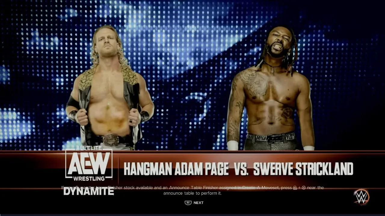 AEW Dynamite Hangman Page vs Swerve Strickland to become the #1 Contender for the AEW World Title