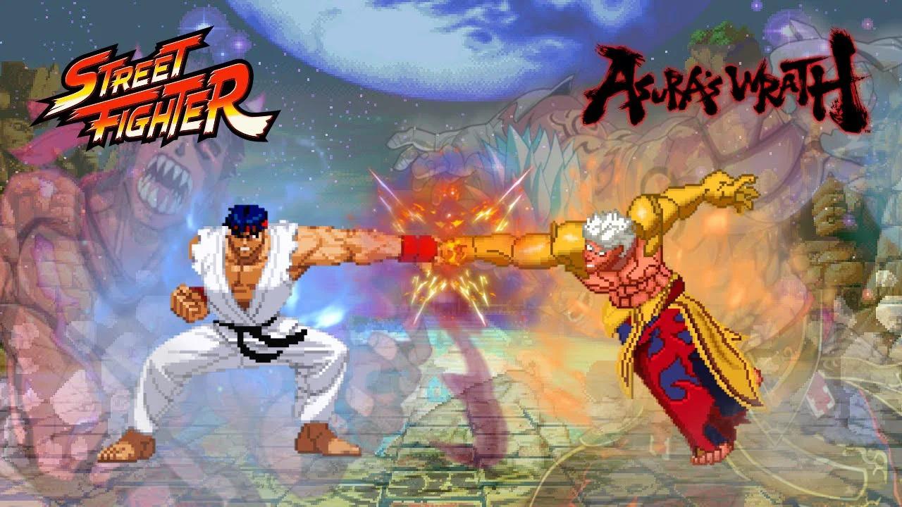 Asura Vs Ryu Ft Evil Ryu And Kage Street Fighter X Asuras Wrath