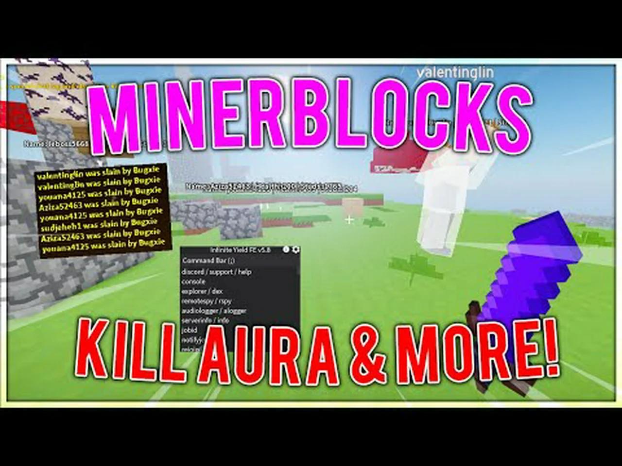 ROBLOX Minerblocks Script GUI / HACK | *PASTEBIN 2022* | KILL AURA, ESP ...