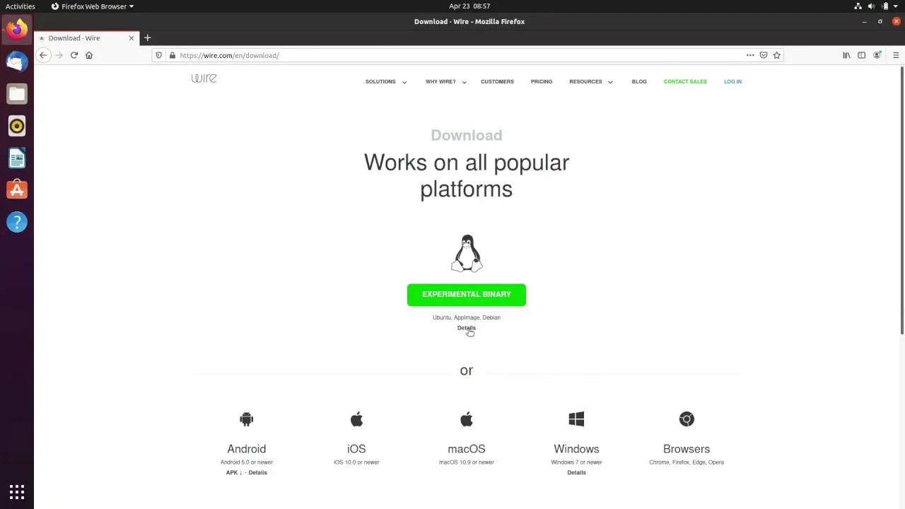 How to install Wire Desktop on Ubuntu 20.04