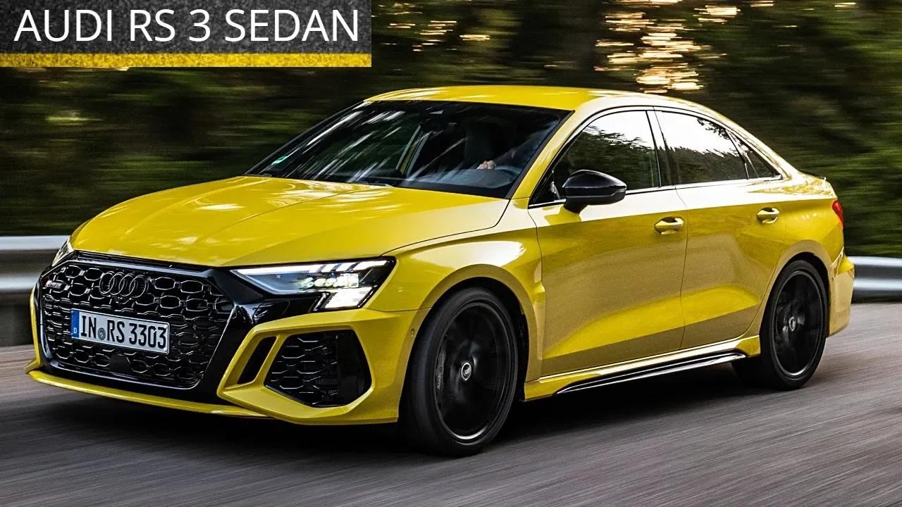 AUDI RS 3 Sedan 2022 (Python Yellow) - Exterior, interior y conducción