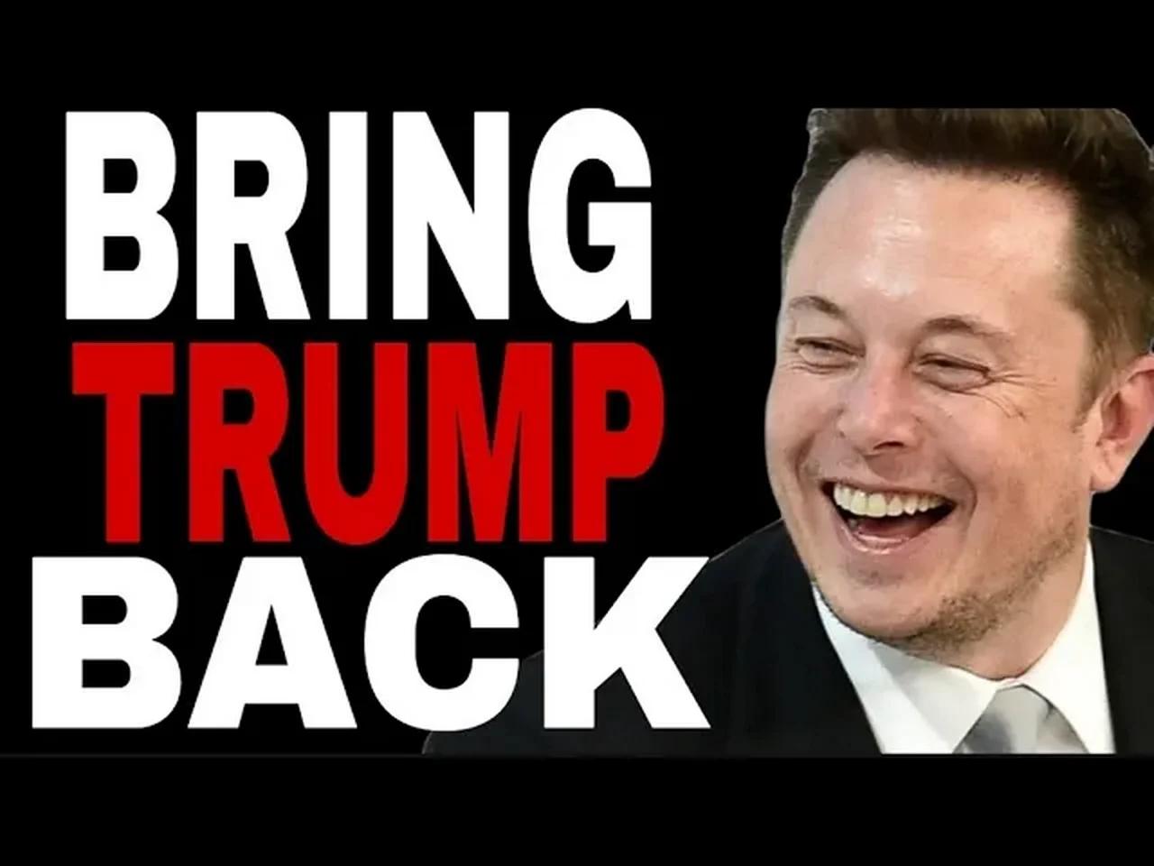 ELON MUSK IS READY TO BRING TRUMP BACK TO TWITTER