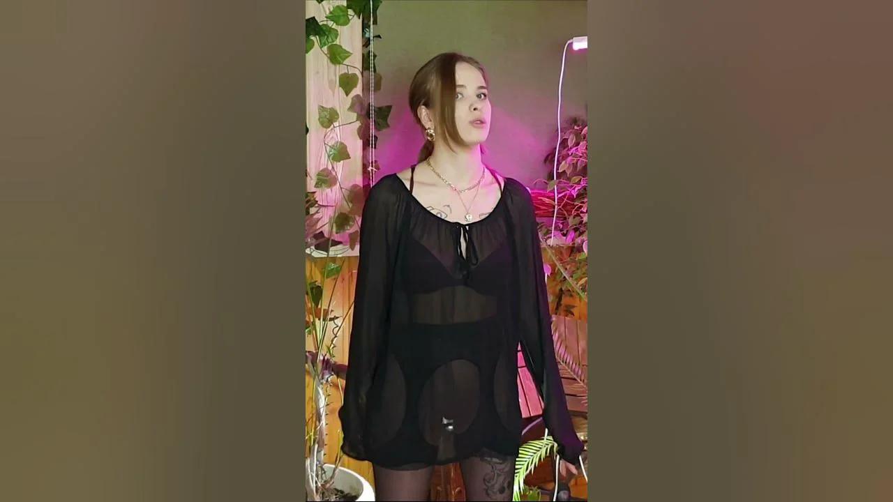 Try on dresses backlit