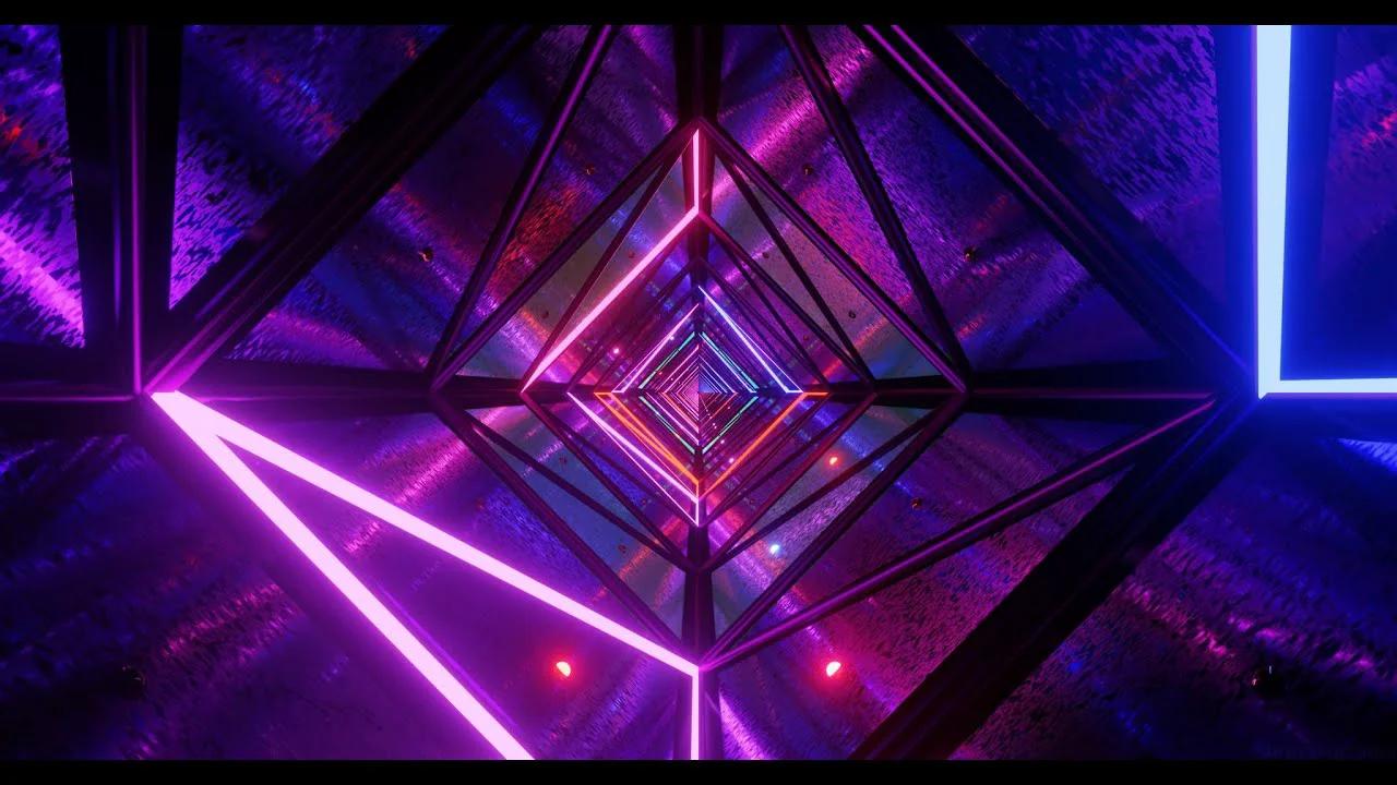 Neon Tunnel 4K Background Video | Ideal for Wix, Wordpress, Blogger