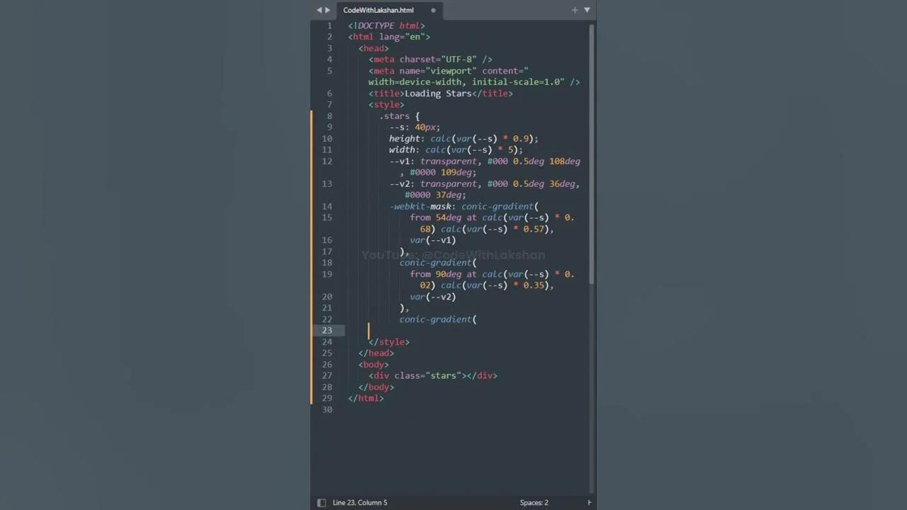 Loading Stars Animation Html Css