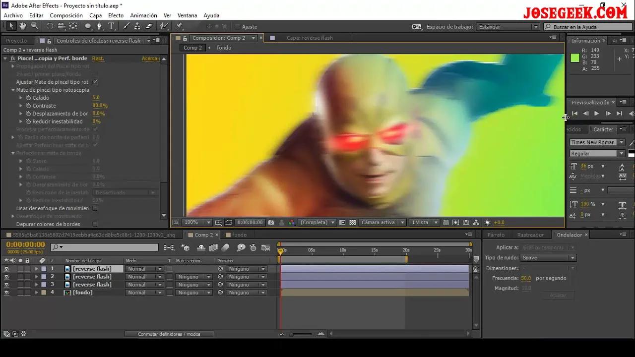 Reverse Flash Vibration en After effects CC | TUTORIAL