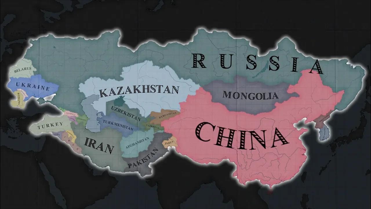 Mongol Empire Modern Day Battle Royale - Hoi4 Timelapse