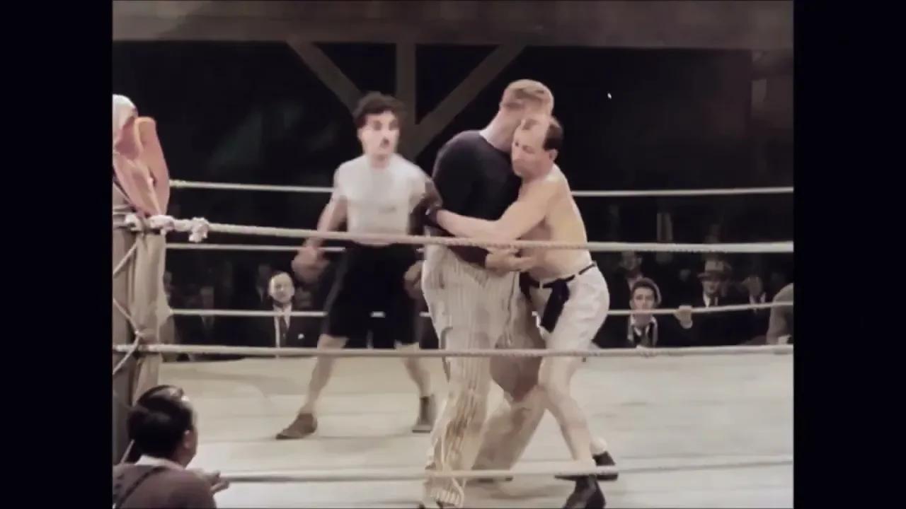 Charlie Chaplin - Funny Boxing Highlights Colorized