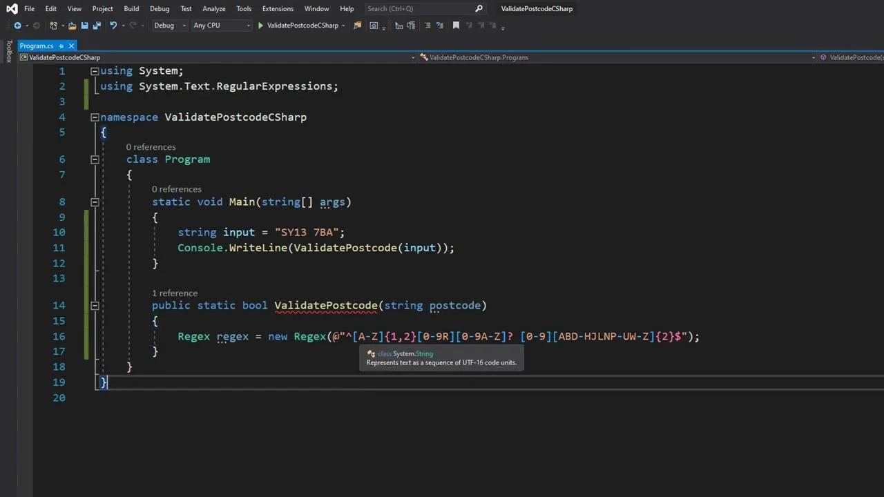 How to Validate a Postcode Using C#