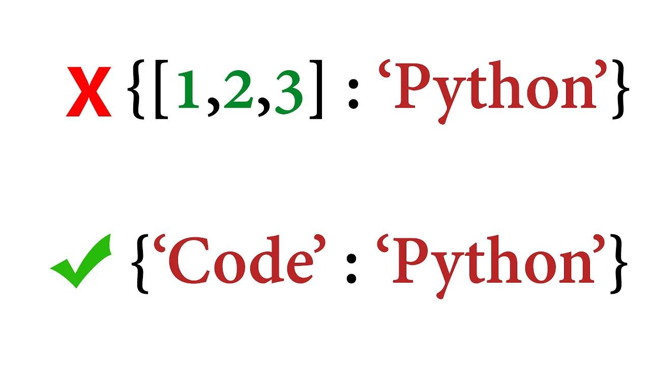 Python Which Objects Can Be Set As Dictionary Keys 7260