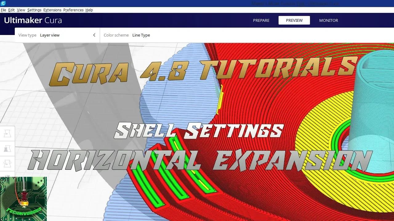 Cura 4.8 tutorials - Shell Settings - Horizontal Expansion