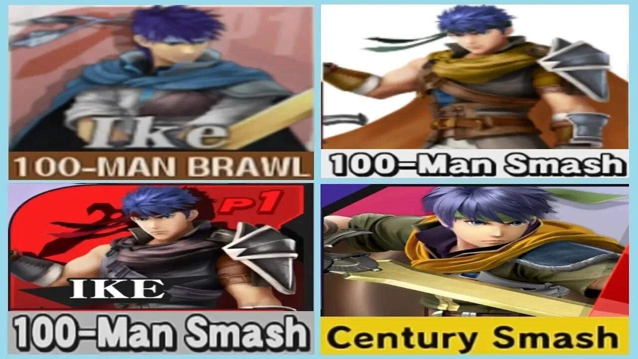 All Super Smash Bros. 100-Man Smash (Brawl to Ultimate) with Ike