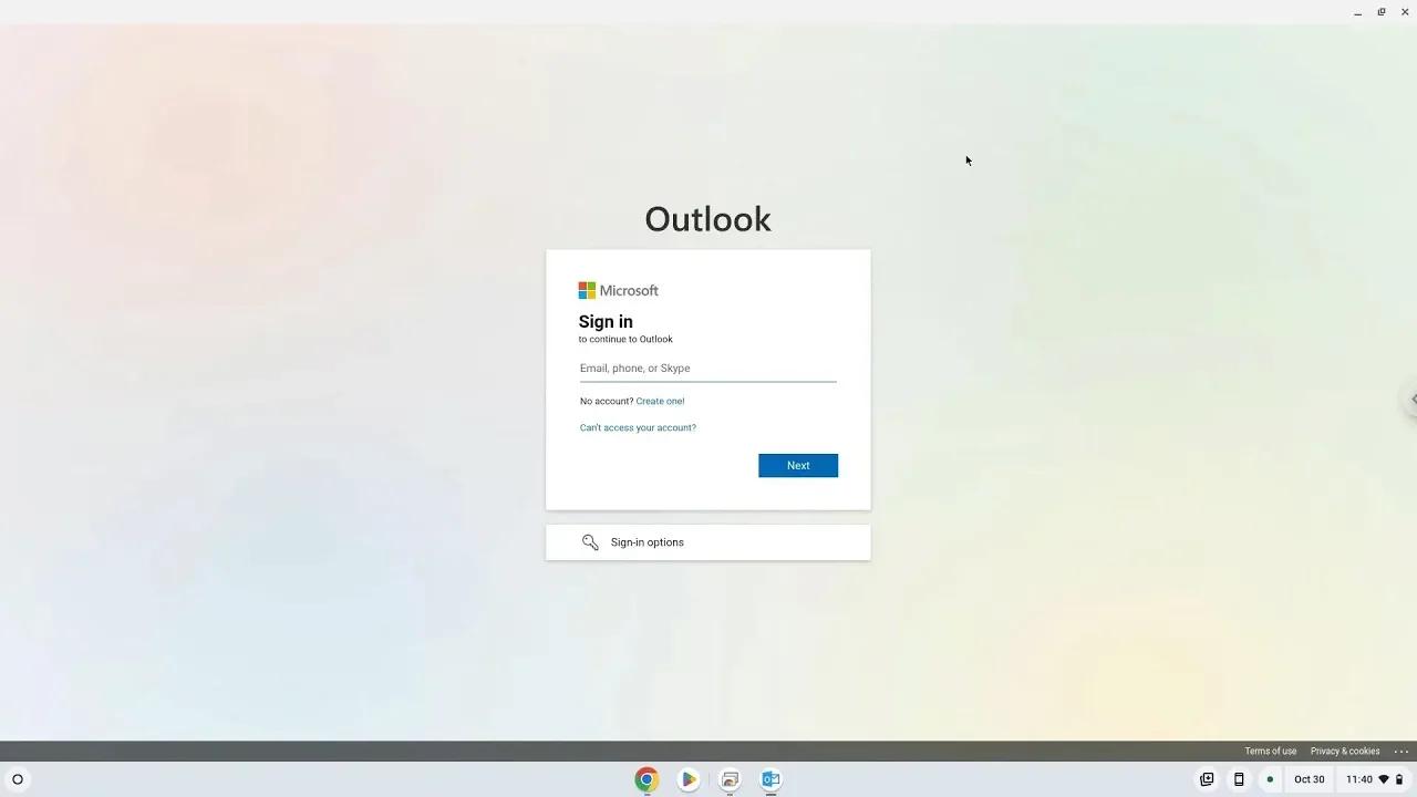 How to install an unofficial Microsoft Outlook client on a Chromebook
