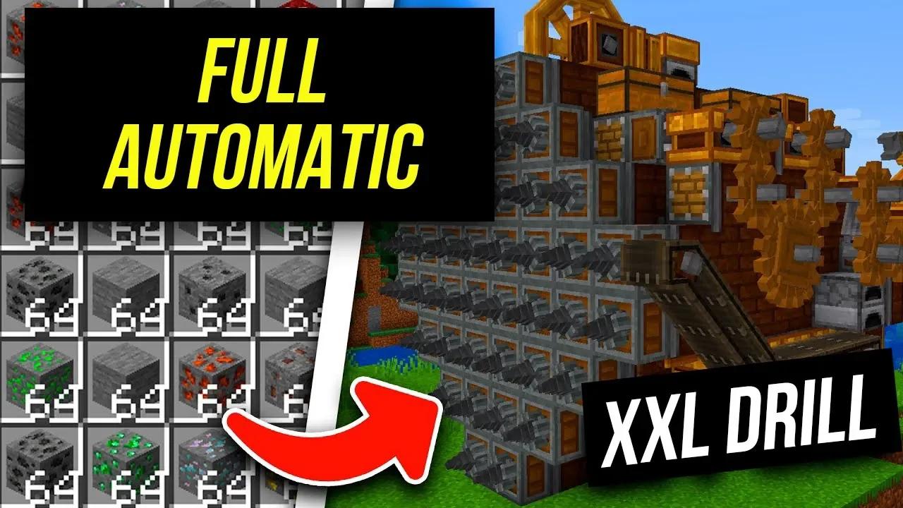 Create mod. Automated drill. 1.16.5-1.18.2 (minecraft java edition)
