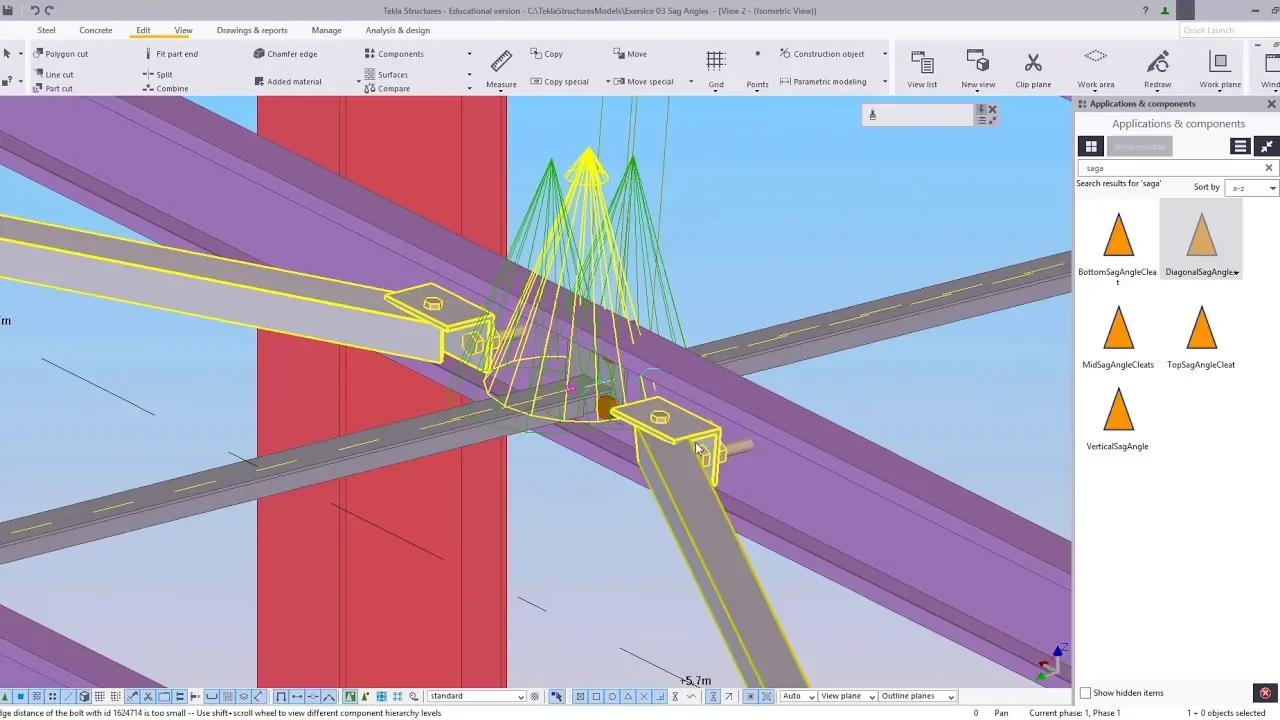 Exersice 03 Sag Angles & Sag Rods