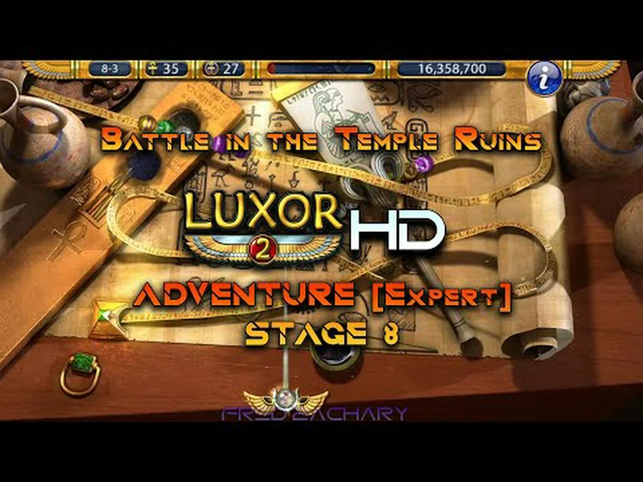 Luxor 2 HD [2012] | Adventure [Expert] - Stage 8 : Battle in the Temple ...