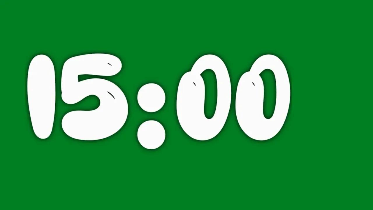 15 Minute Green Screen Background Effects HD Countdown Timer With ...