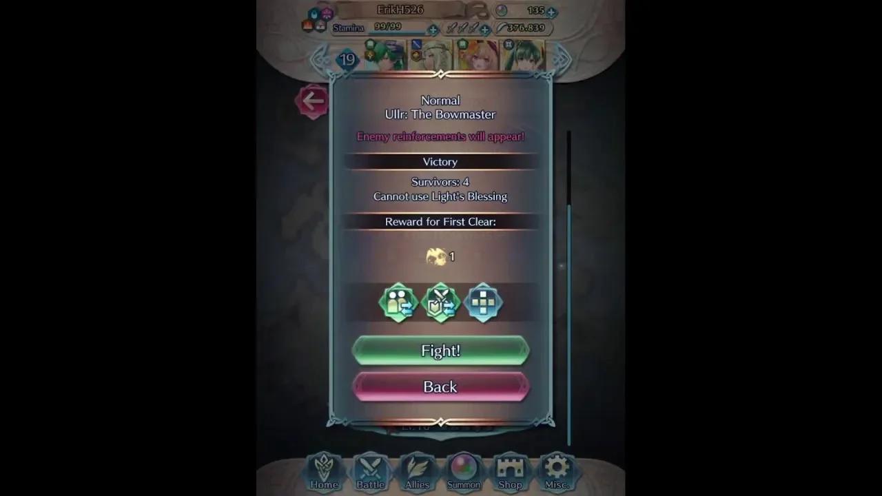 ErikH526 - Fire Emblem Heroes - Mythic Hero Ullr Battle Normal - 07-29-2021