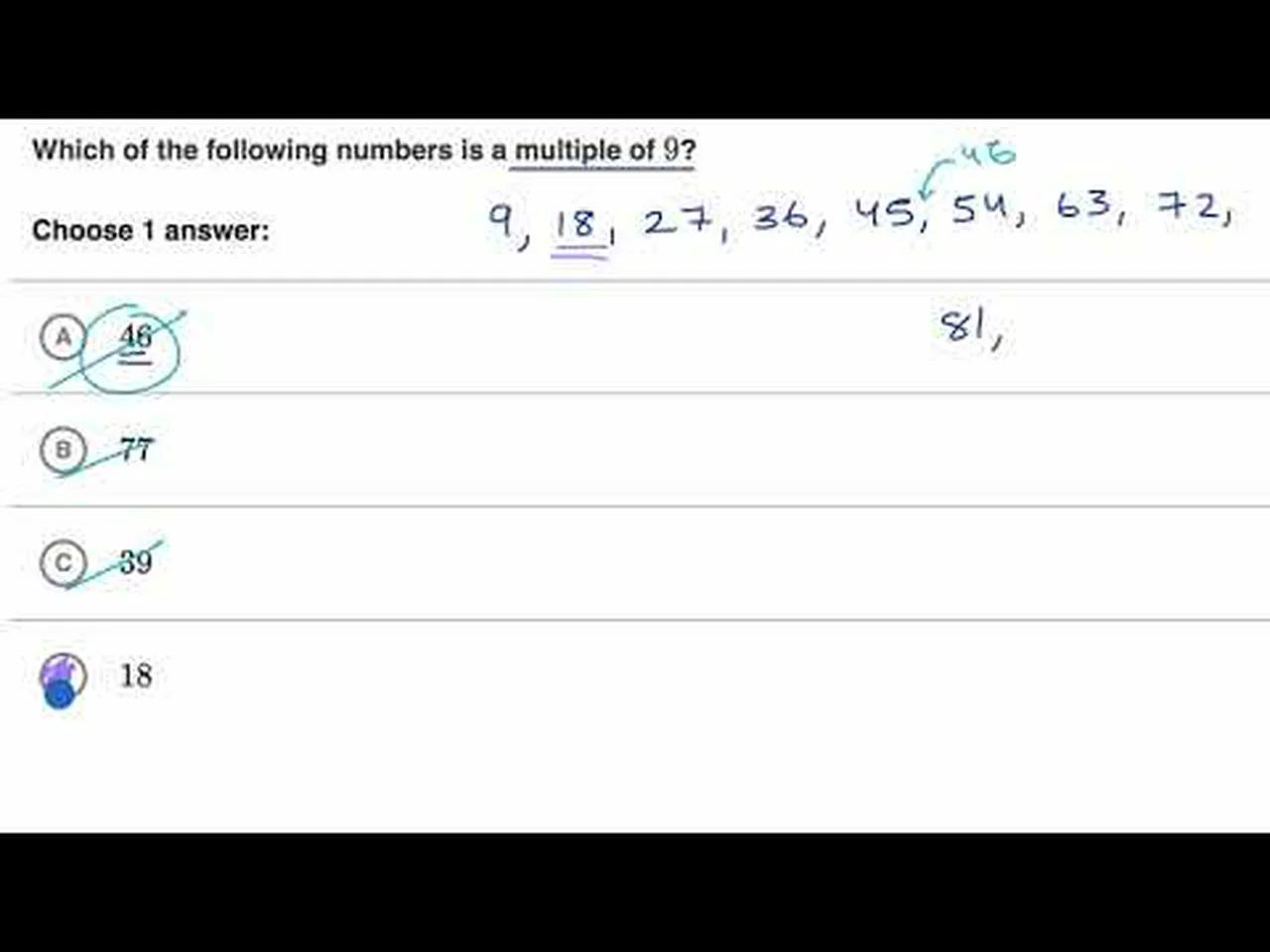 Examples identifying multiples