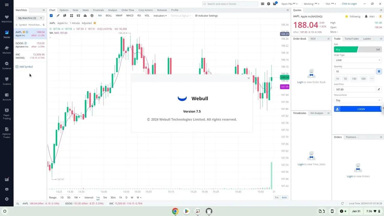 How to install Webull Desktop on a Chromebook