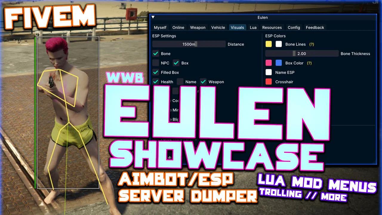 Eulen Showcase - FiveM - SERVER DUMPER // TRIGGERS // AIMBOT // ESP // TROLLING // UNDETECTED