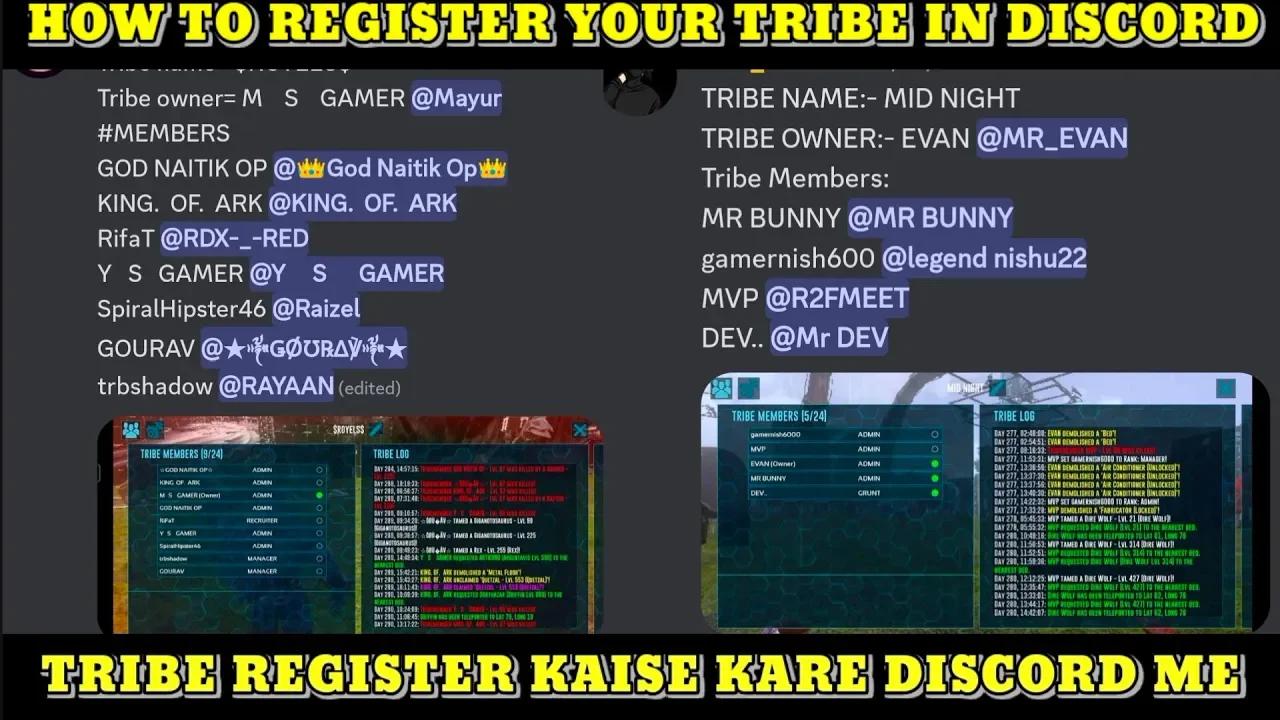HOW TO REGISTER YOUR TRIBE IN DISCORD TO ACCESS SERVER PASS AND KIT ...