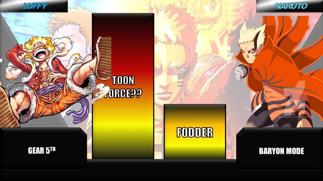 Luffy vs Naruto power levels
