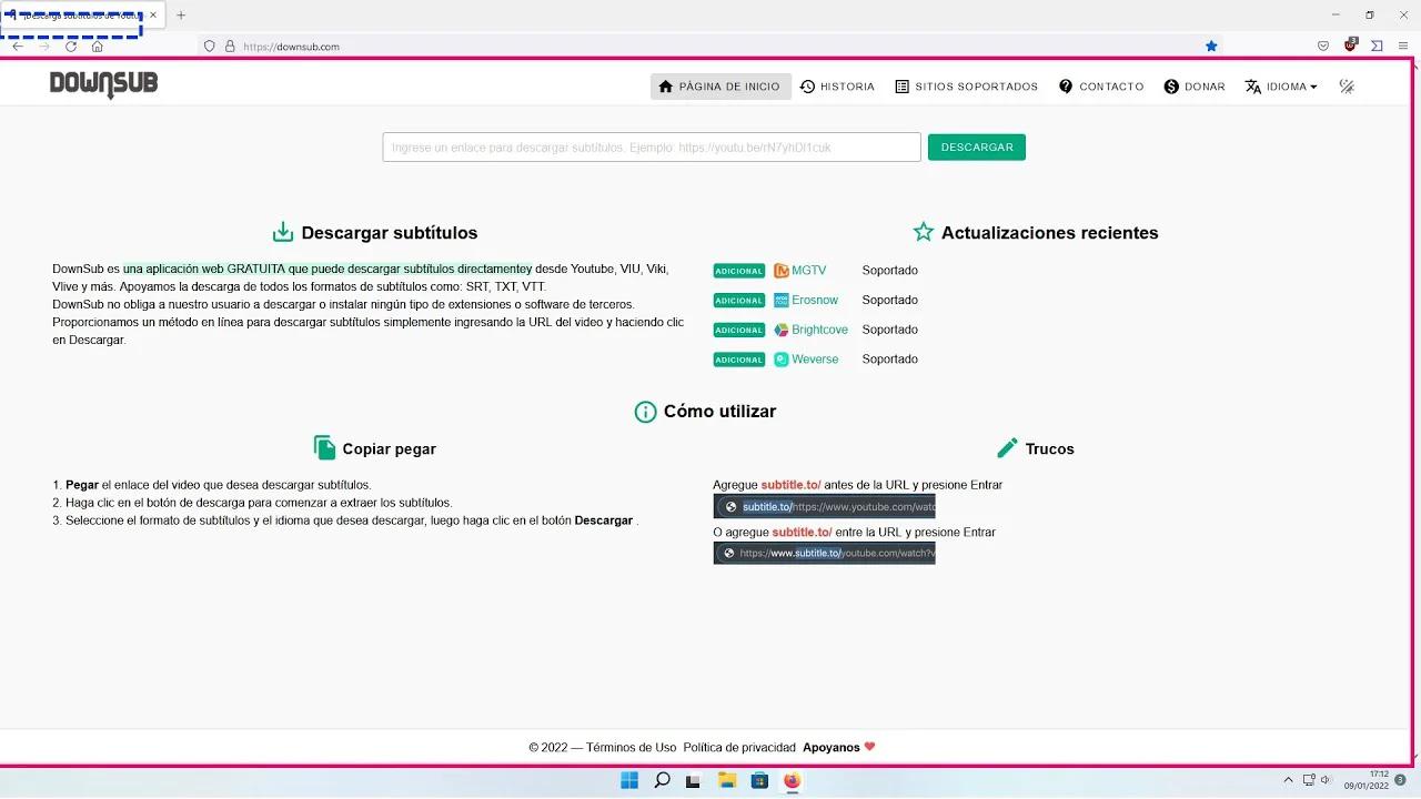 Downsub, descarga subtítulos desde YouTube y pasa videos a texto de ...