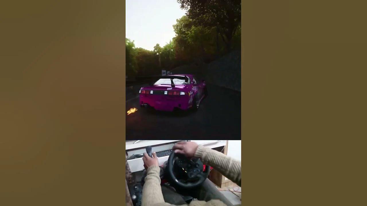 S14 missile drifting down Irohazaka with Logitech G29 #shorts # ...