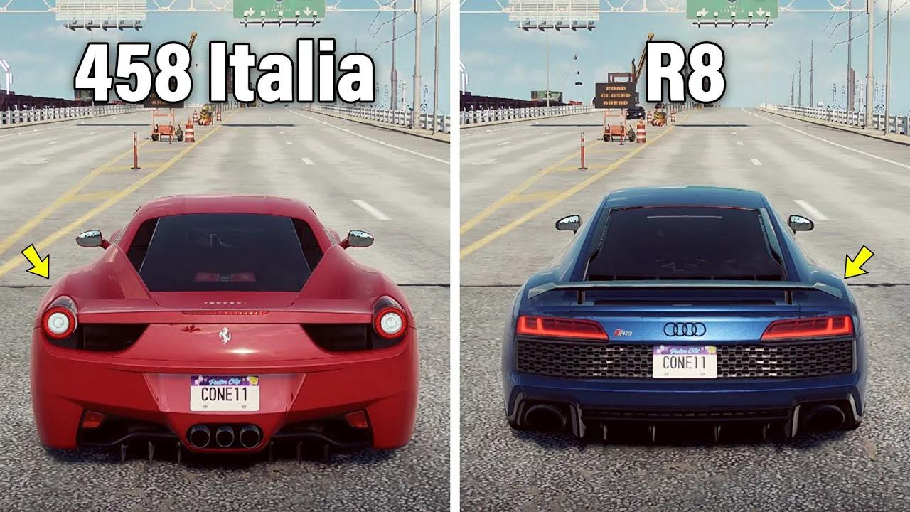 NFS Heat: AUDI R8 V10 PERFORMANCE VS FERRARI 458 ITALIA (WHICH IS FASTEST?)