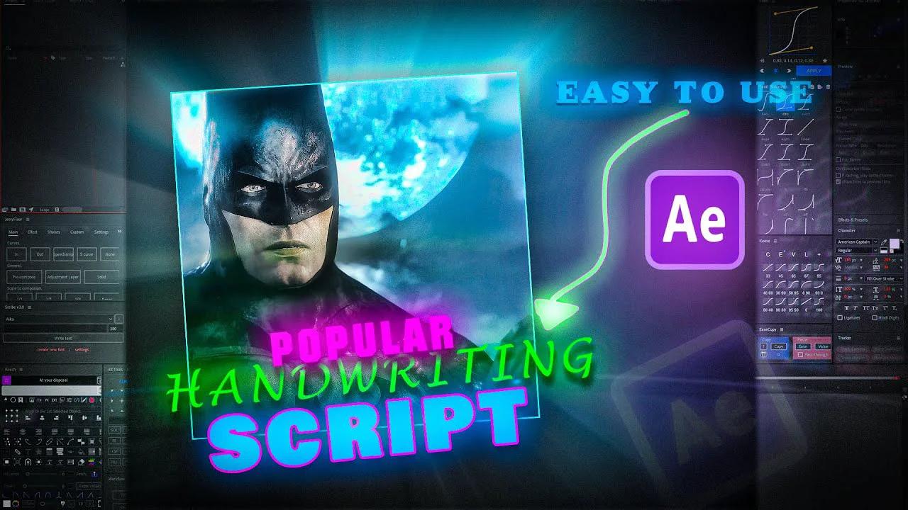 HANDWRITING Script FOR AFTER EFFECTS (you need this). #scribe