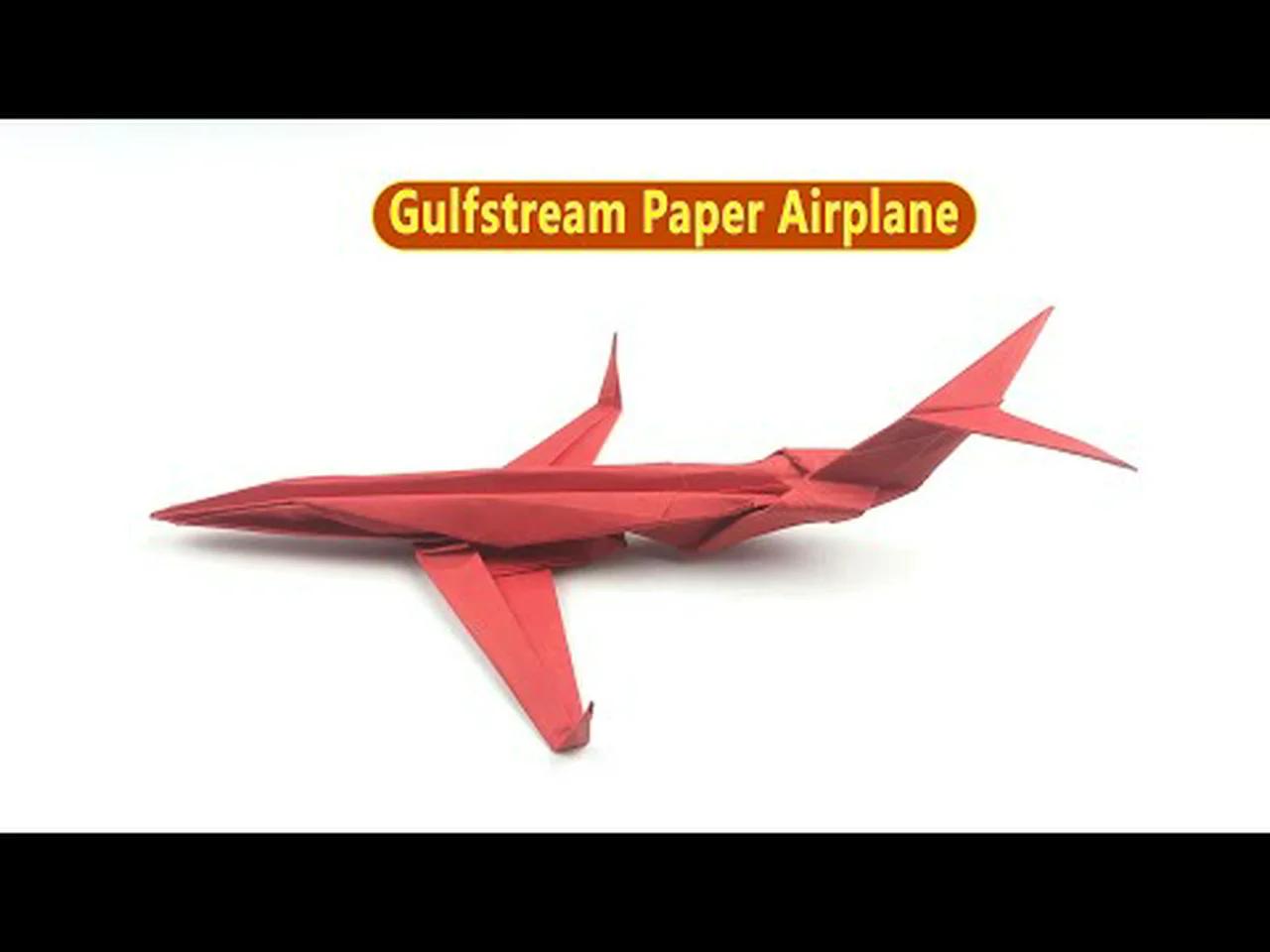 Origami Gulfstream Paper Airplane - Easy Paper Crafts