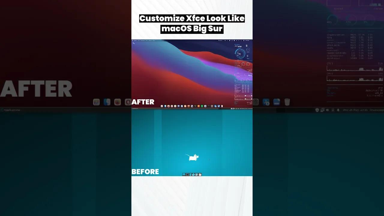 Xfce Desktop Look Like macOS Big Sur