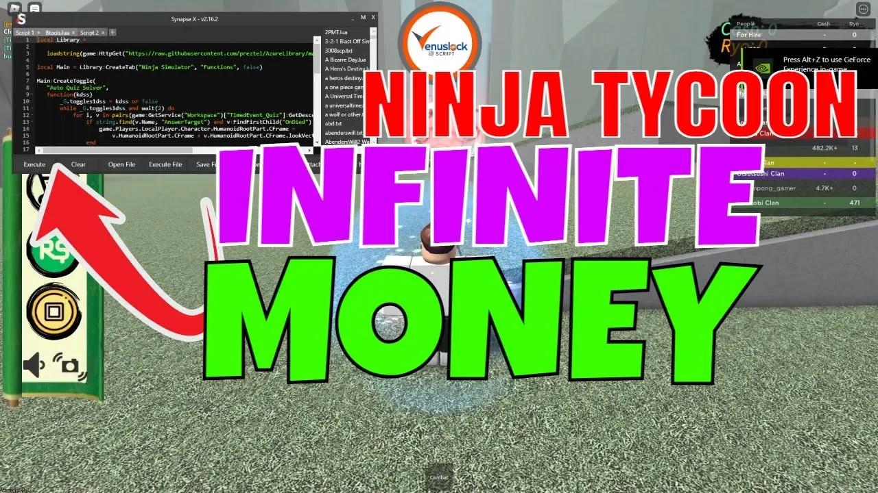 Ninja tycoon Script GUI 2022 Updated version WORKING!!! Roblox - NEW