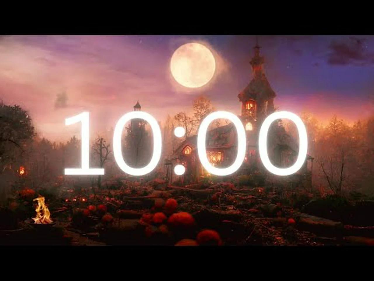 10 MINUTE TIMER l Countdown Timer with Halloween Theme l Relaxing Fall ...