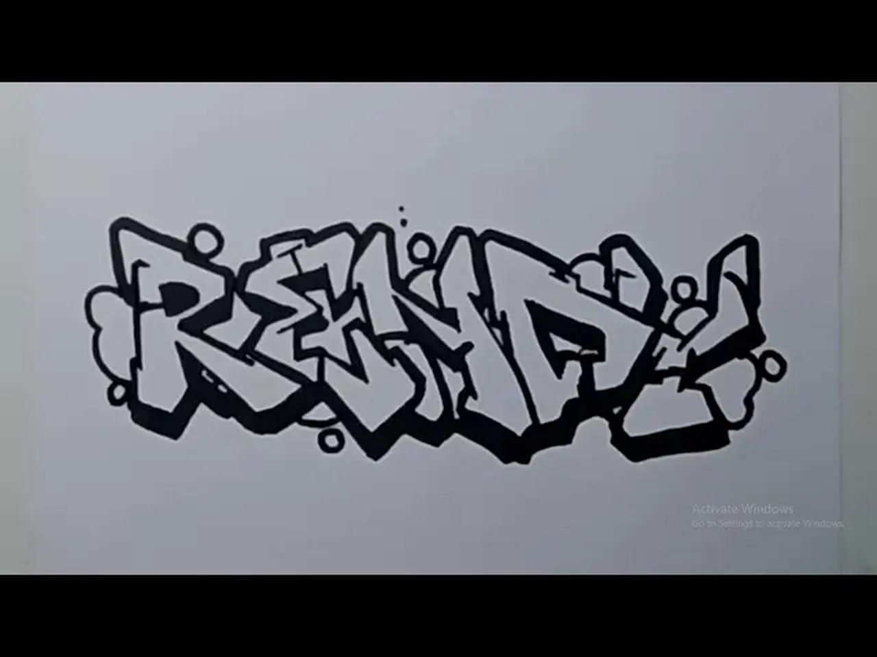Menggambar Graffity Nama | RENDY | Riquest