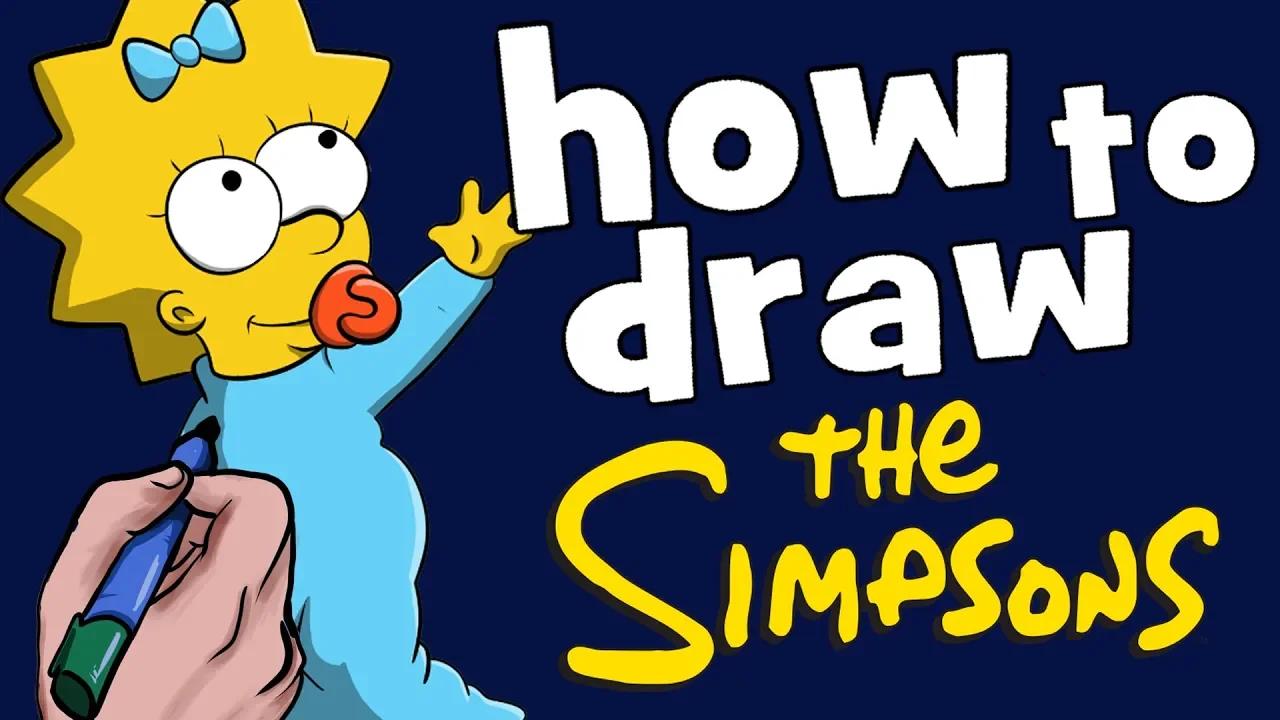 HOW TO DRAW easy (the SIMPSONS) MAGGIE CARTOON STEP BY STEP